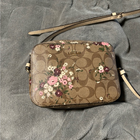 Coach | Bags | Coach Floral Brown Crossbody Bag | Poshmark
